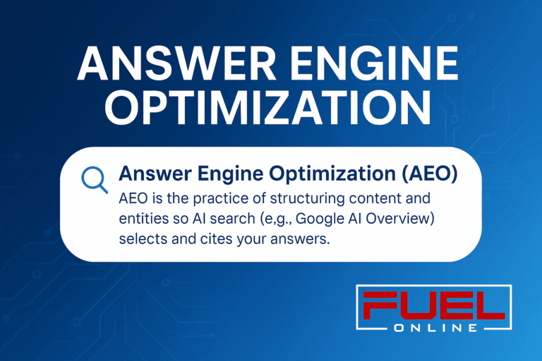 What Is AEO Answer Engine Optimization? - Fuel Online Digital Marketing Agency SEO Services